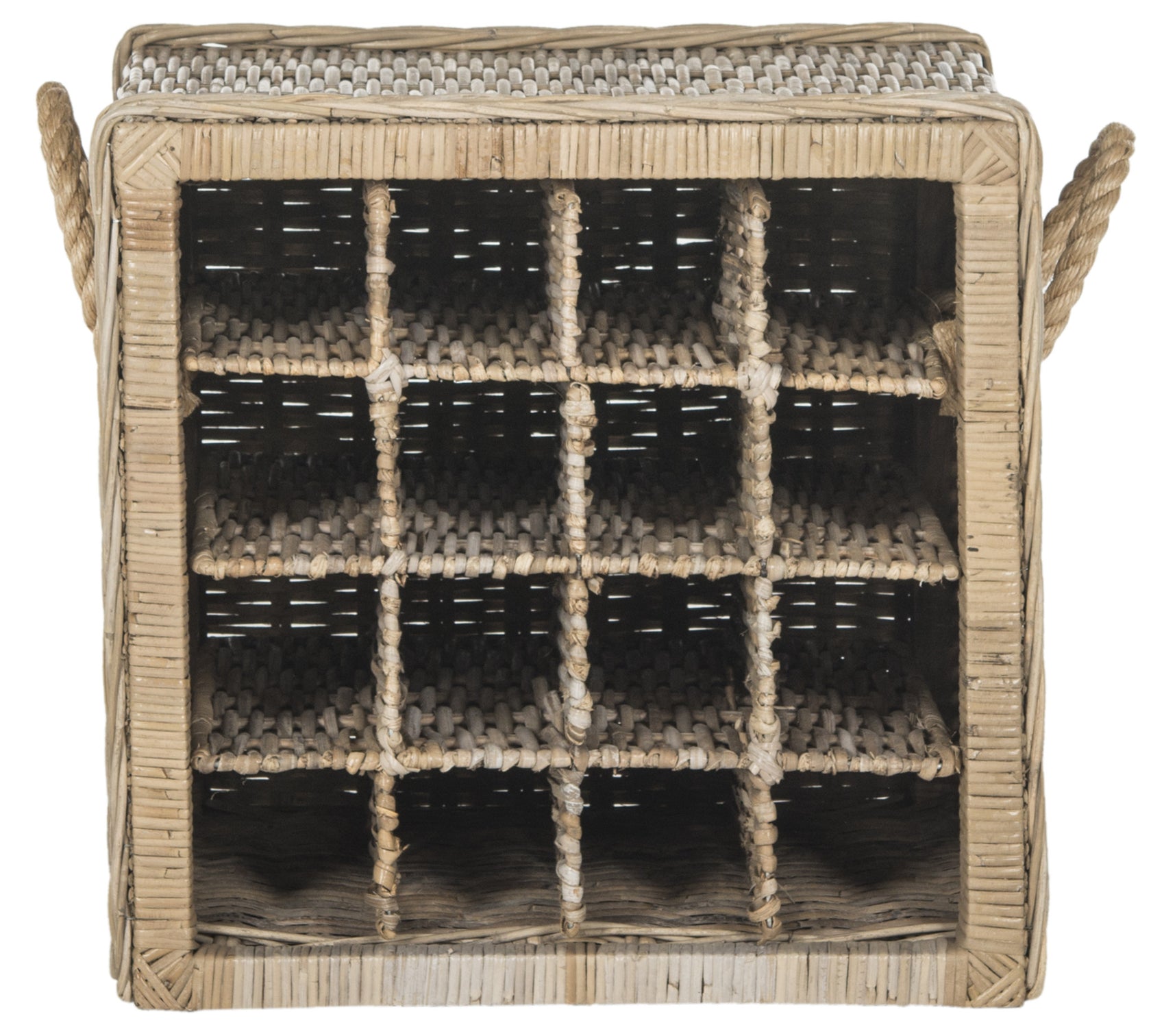 Safavieh Aziza 16 Bottle Wicker Wine Rack - Natural – Modish Store