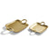 Metropolitan Decorative Gold Tray With Handles Set Of 6 By Tozai Home ...