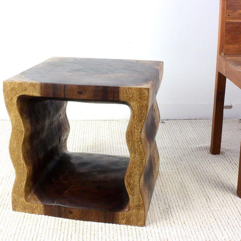 Haussmann Wavey Pierced Cube 18" Walnut – Modish Store