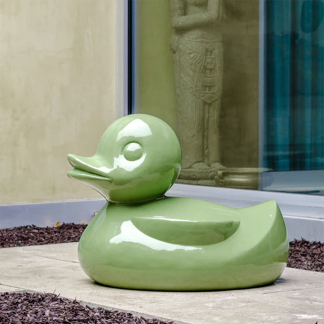 Fiberglass UV Duck Outdoor Sculpture, Dill Gre By Gold Leaf Design Gro ...
