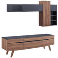 Modway Scope 2 Piece Entertainment Center in Walnut Gray - EEI-3732 ...