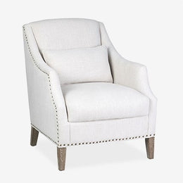 Alexander Oakwood Chair - Beige Linen by Jeffan – Modish Store