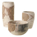 Yucca Vase And Bowls By Accent Decor - 3 Sizes - Yellow - Wood - 69290 ...